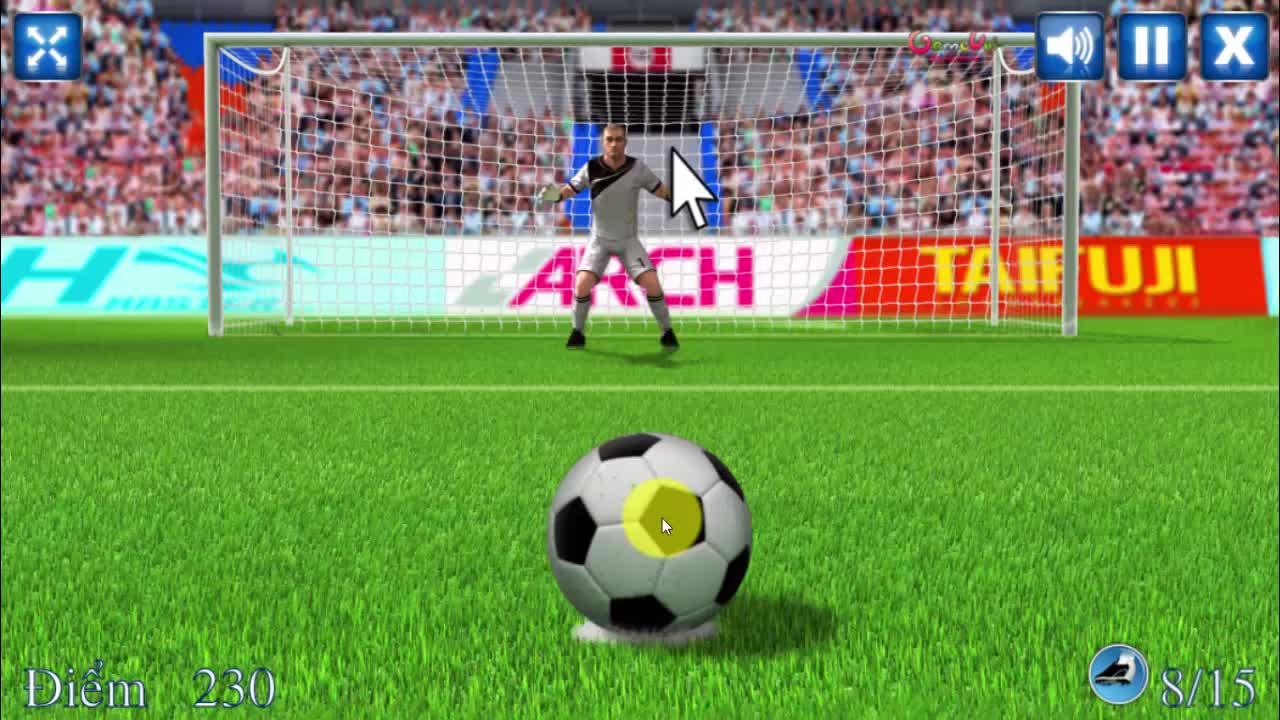 Video Hướng dẫn chơi game Sút phạt đền - Game Vui